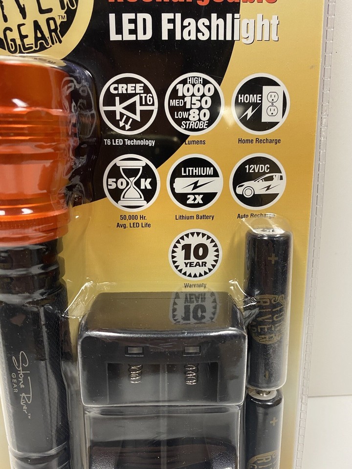 NEW Stone River Gear SRG1000TRF 1000 Lumen Rechargeable CREE LED ...