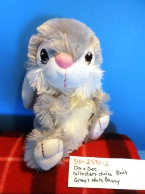 Dan Dee Collector's Choice Grey and White Bunny Rabbit plush (310-2530 ...
