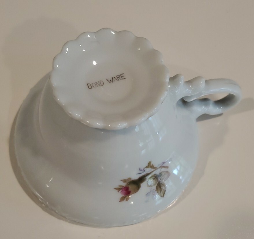 Lipper & Mann (L&M) Bond Ware Japan Teacup & Saucer Tea Cup Rose Hand ...