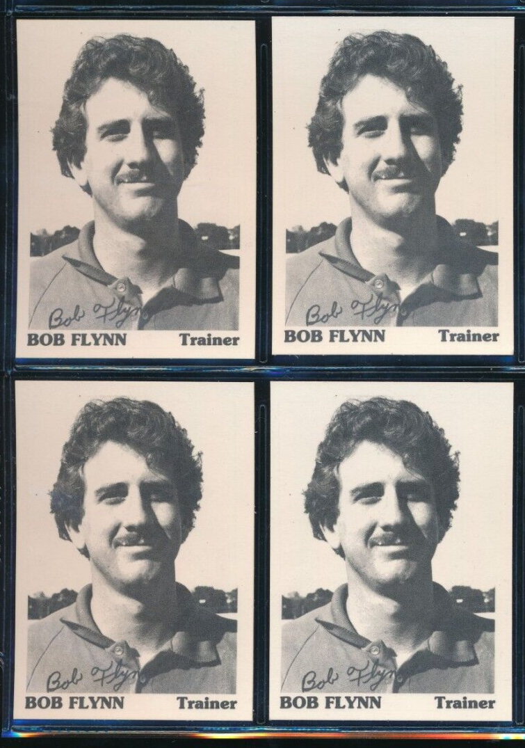 lot (4) 1975 TCMA Appleton Foxes Bob Flynn Trainer BXCP48 | eBay