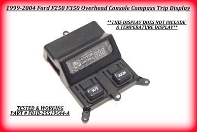1999-2004 Ford F250 F350 Overhead Console Compass Trip Display - NO ...