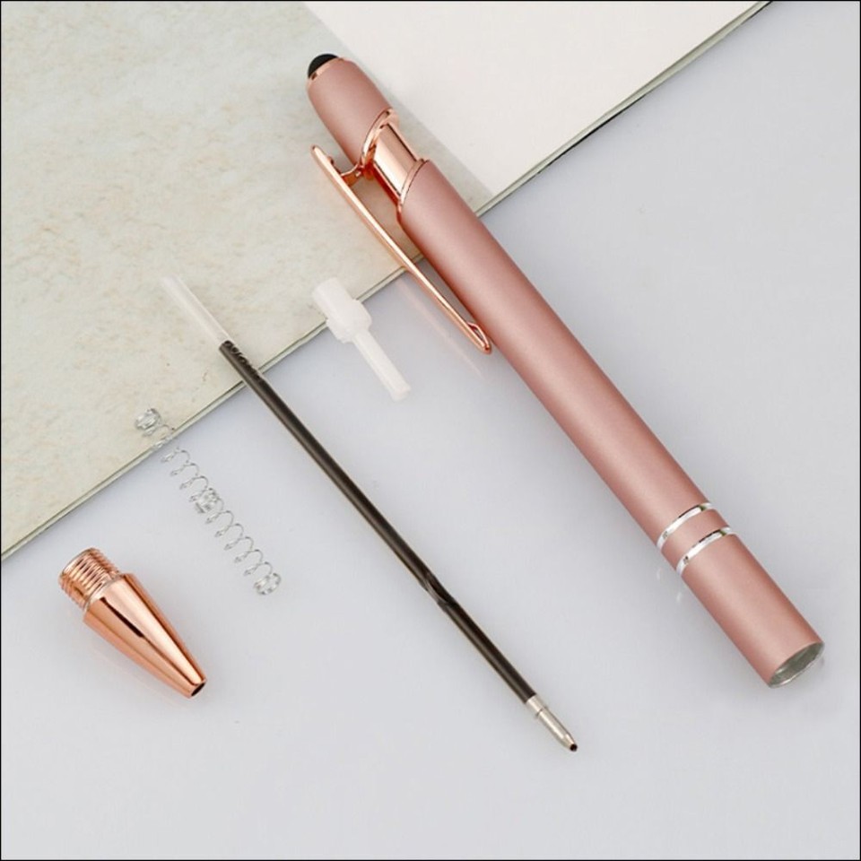 Rose Gold Gel Pens Creative Press Pen Smooth Metal Ballpoint Pens | eBay