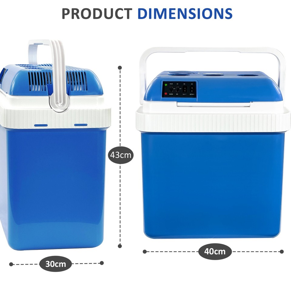 24L Cooler Hot/Cold Portable Cool Box Car Home Electric 240V AC / 12V ...