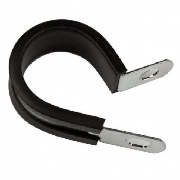 35mm Mild Steel Zinc Plated W1 Cable rubber lined Hose Clamp P CLIP 10 ...