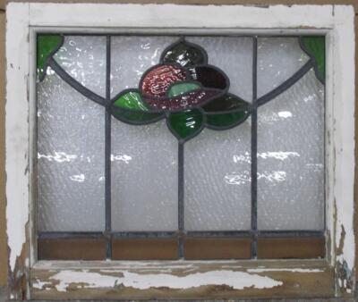 1900-1940 - Leaded Stained Glass Window Flower Design