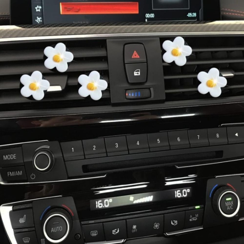 5pcs Resin Daisy Vent Clips White Daisy Diffuser Vent Clips Serve As a ...