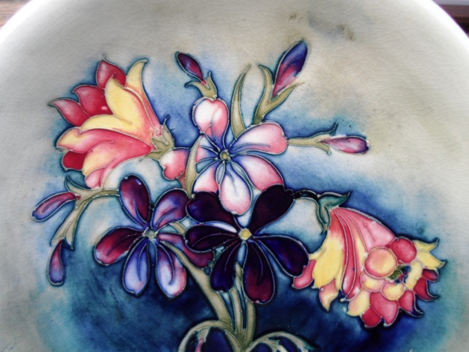 MOORCROFT POTTERY. SPRING FLOWER PATTERN PLATE | eBay UK