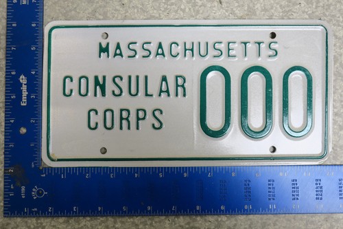 Massachusetts LIcense Plate Tag Sample Test Consular Consulate Corps ...
