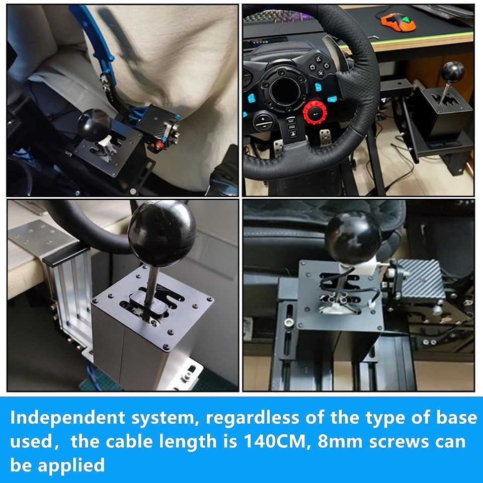 USB H Gear Shifter for PC Sim Racing Game Logitech G27 G29 G25 G920 ...