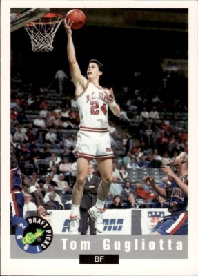 TOM GUGLIOTTA 1992 CLASSIC DRAFT PICKS BASKETBALL CARD # 46 ROOKIE NC ...