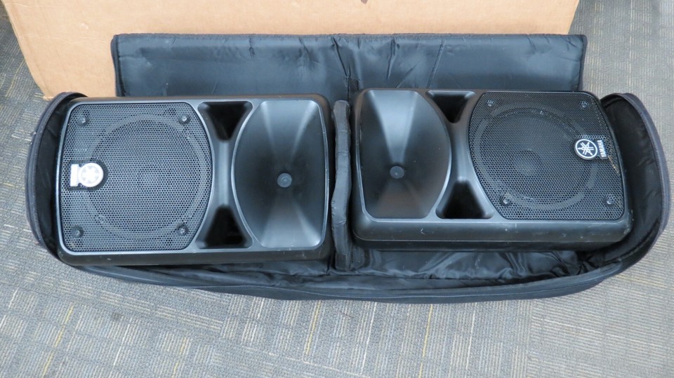 YAMAHA STAGEPAS 400i PORTABLE PA SYSTEM SPEAKERS, MIXER W/SOFT ROLLING ...