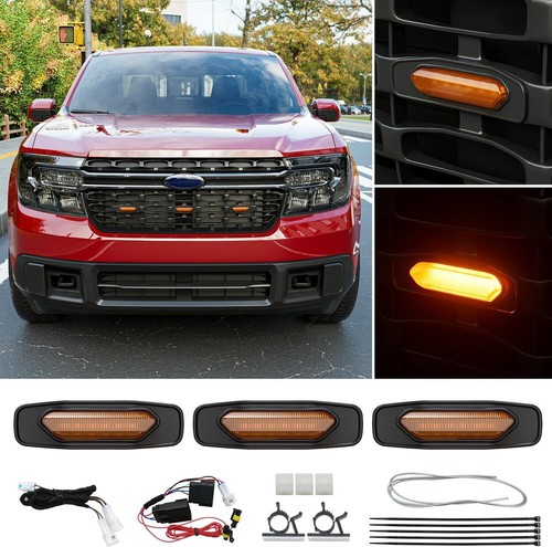 For 2022-2025 Ford Maverick XLT LED Front Grille Lights Yellow ...