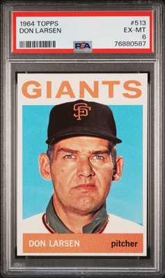 1964 Topps Don Larsen #513 PSA 6 NEW LABEL VINTAGE BASEBALL | eBay