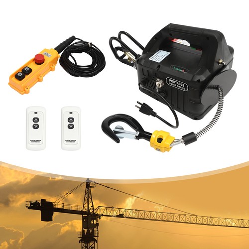 3-In-1 Portable Electric Lift Hoist Wireless Remote Control Winch 500kg ...