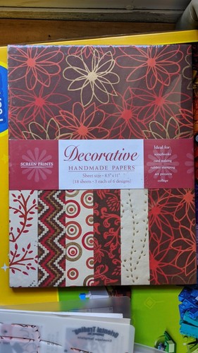 Shizen Decorative Handmade Cotton Paper Gold Red Coral Ivory Letter 8 ...