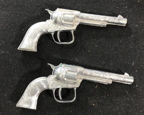 2 Vintage Esquire Amsterdam N.Y. Small Single Shot Revolver Toy Cap Gun ...