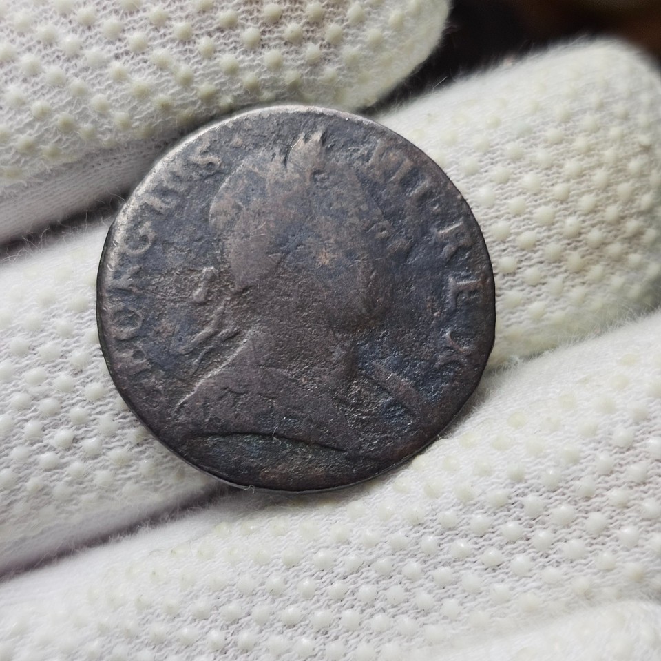 1775 Half Penny Used In Early America Revolutionary War Era Colonial ...