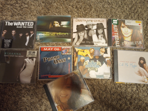 Lot of 9 POP CD Singles Promo Carly Jepsen Rihanna Celine Destinys ...