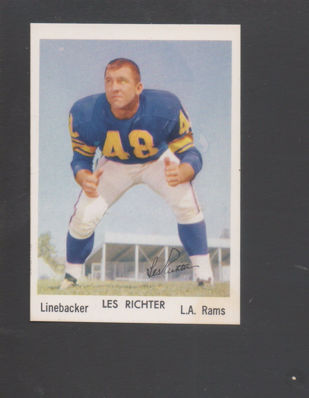 1959 Bell Brand Football card #16 Les Richter-Los Angeles Rams Near ...