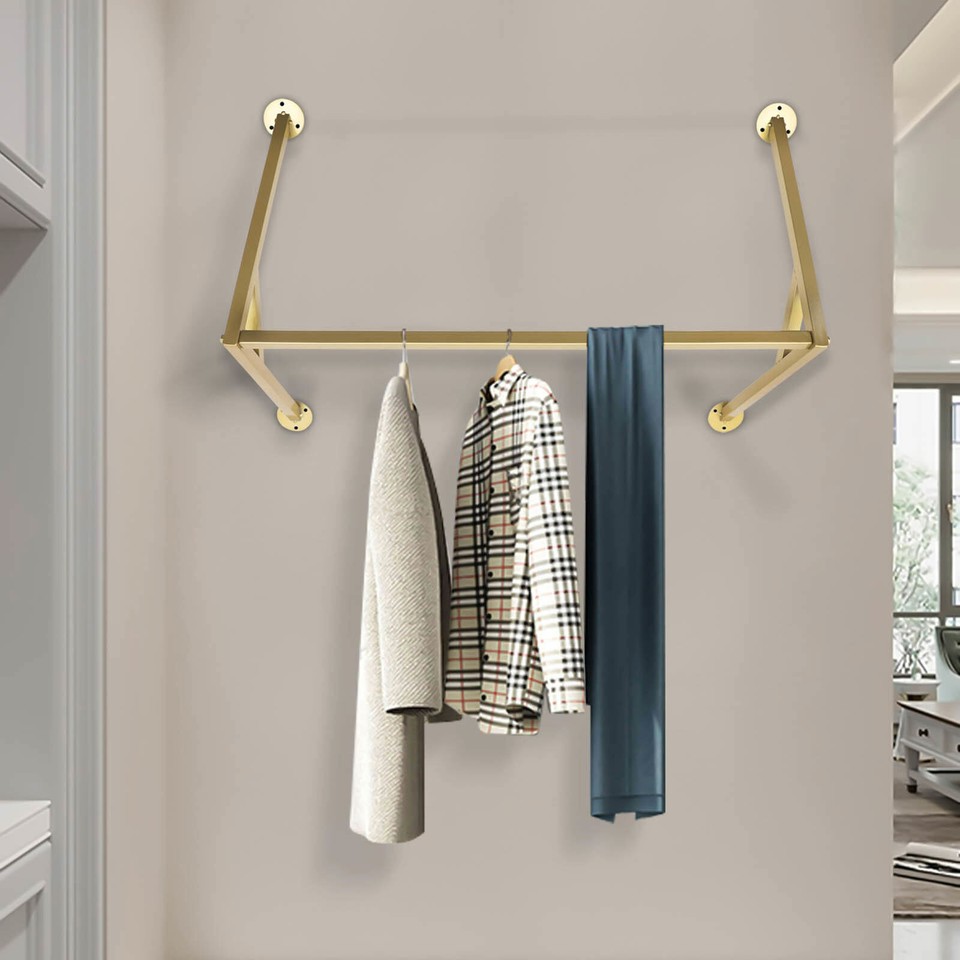 Metal Garment Cloth Rack Hanger Closet Rails For Clothing Retail Store ...