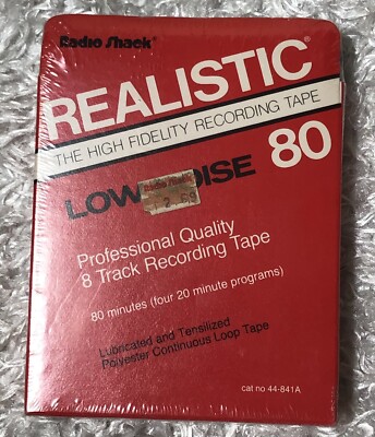 New Radio Shack Realistic Low Noise 80 8 Track Recording Tape Sealed ...