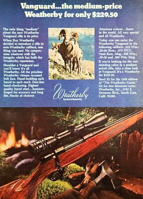 1972 VINTAGE PRINT AD - WEATHERBY VANGUARD RIFLE AD - .243 WIN ...