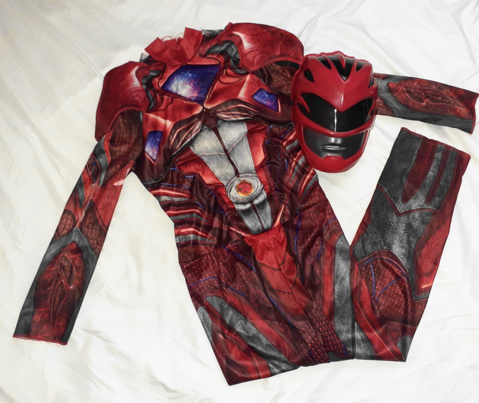 DISGUISE RED POWER RANGER COSTUME MUSCLE JUMPSUIT/MAS… - Gem