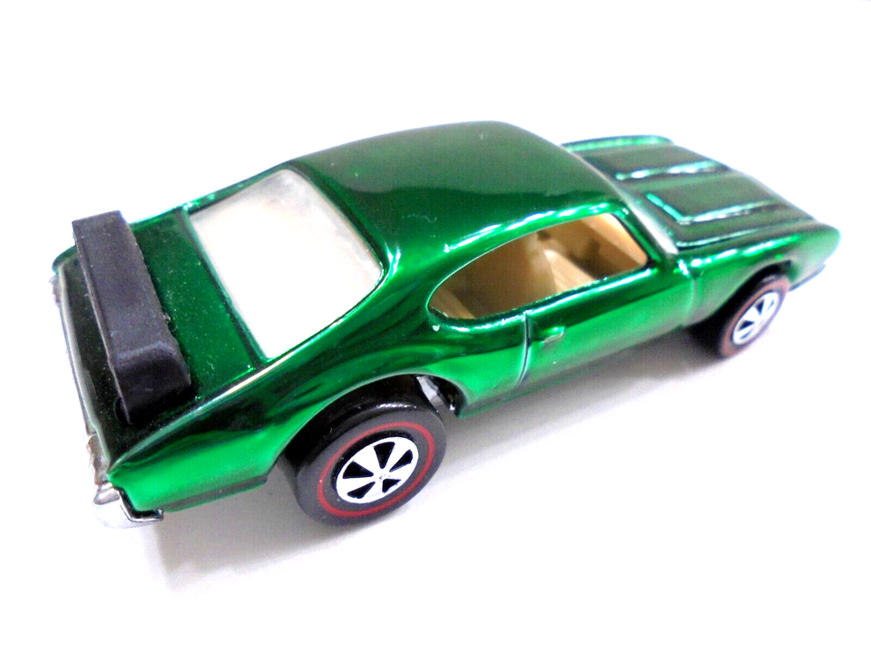 Hot Wheels Olds 442 Redline Spectraflame GREEN Open-Hood CUSTOM REPLICA ...