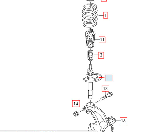 NEW AUDI A1 8X1 FRONT LEFT SHOCK ABSORBER 6C0413031CA OEM 2013 NO DUTY ...