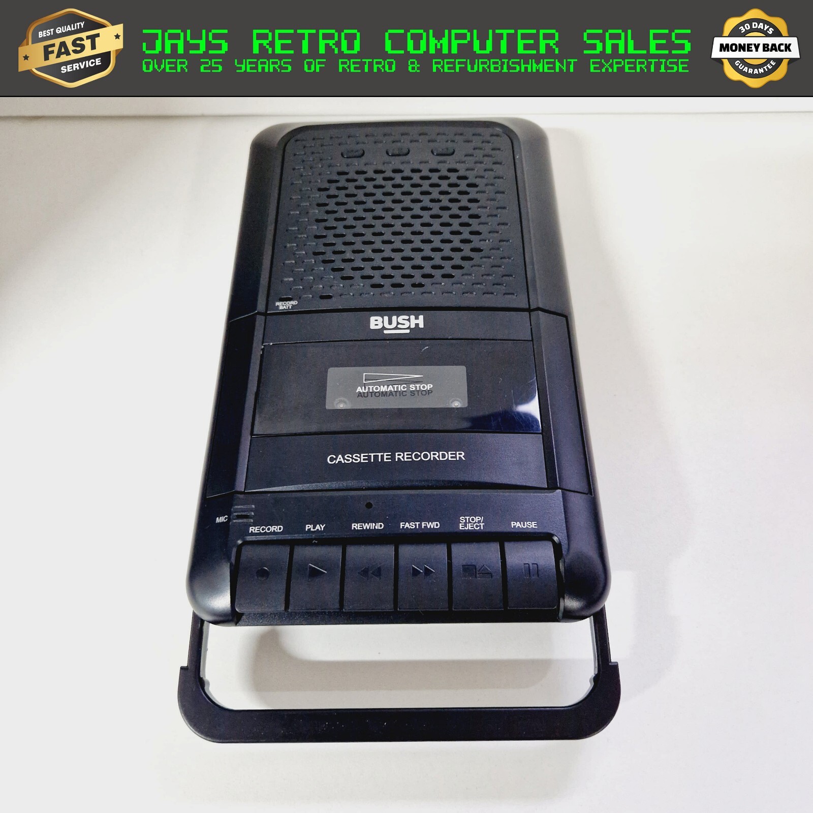 BUSH PORTABLE CASSETTE PLAYER RECORDER KCS 317 - RETRO COMPUTER TAPE ...
