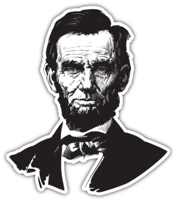 Abraham Lincoln Politics Portrait Car Bumper Sticker Decal "SIZES'' | eBay