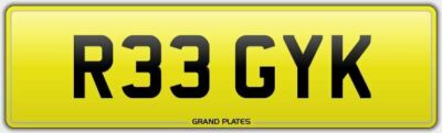 REGGY REGGIE REG NUMBER PLATE R33 GYK CAR REGISTRATION NO ADDED FEES ...