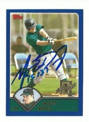 Matt Diaz 2003 Topps autographed auto signed card Tampa Bay | eBay