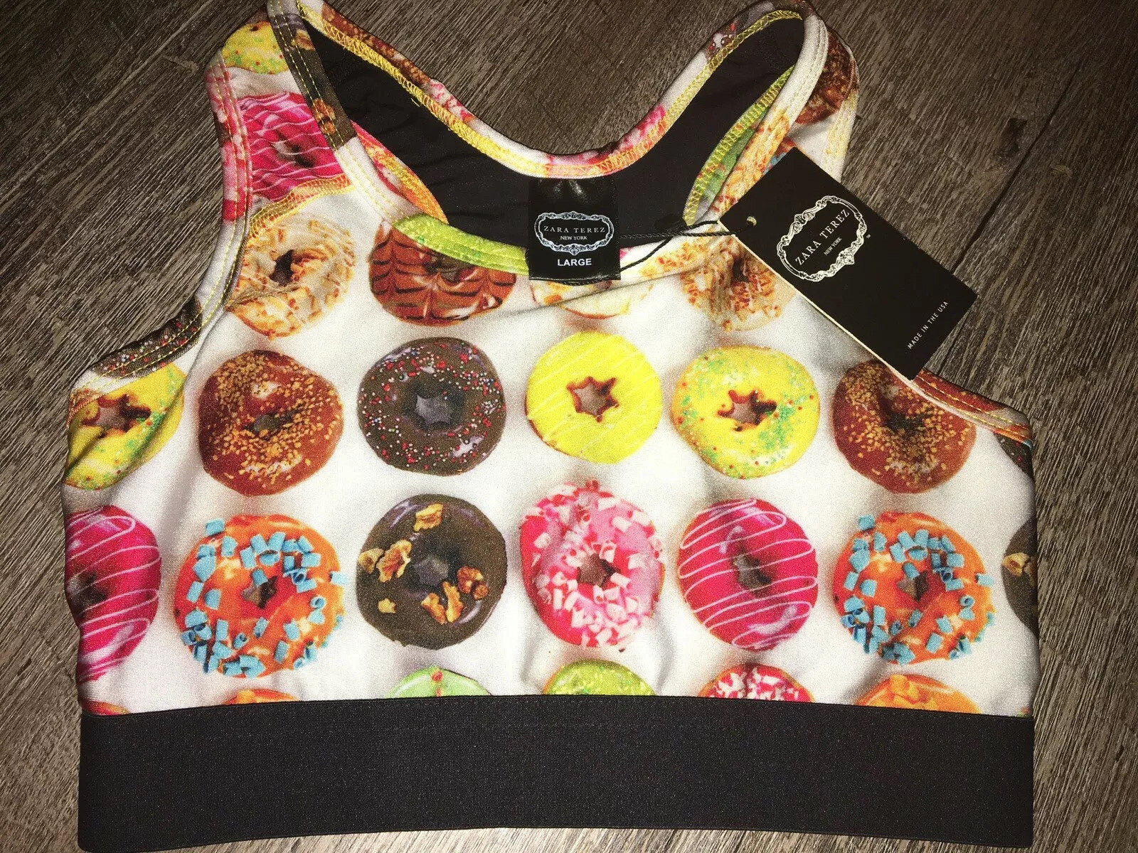 Zara Terez ZT Performance Apparel Donuts Sports Bra Top Big Girls Size ...