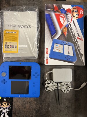 Nintendo 2DS Console CIB Mario Kart 7 Electric Blue Edition Bundle CIB ...