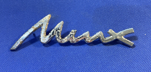 HILLMAN MINX - METAL CAR SCRIPT BADGE - 155 X 50 MM | eBay UK