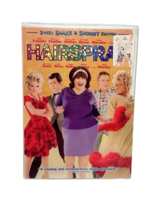 💿 NEW Hairspray 2-Disc Shake & Shimmy Edition DVD 🎤 Travolta, Efron ...