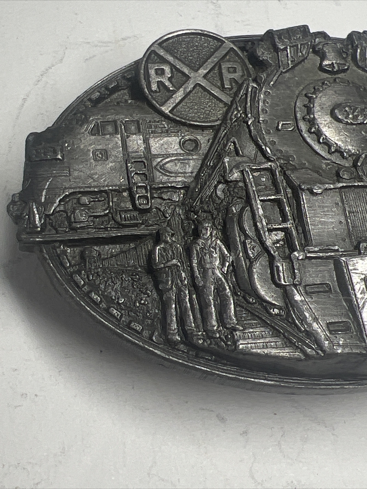 Vintage VTG C+J 1050 Train Railroad R&R Belt Buckle -… - Gem