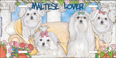 Maltese License Plate, Car Accessory, Auto Tag, Bedroom Sign, Fun Dog ...