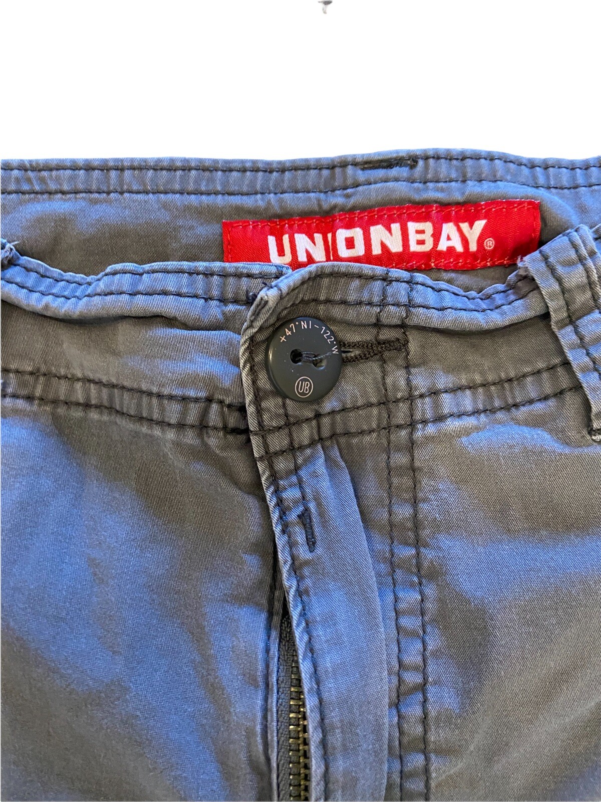 Unionbay Cargo Shorts Blue Regular Fit Mens Size 34 G… - Gem