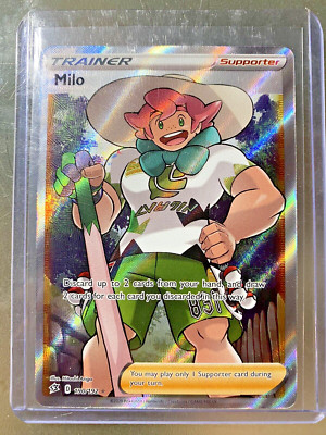 Milo 190/192 Trainer Holo Full Art Ultra Rare Pokemon Rebel Clash | eBay