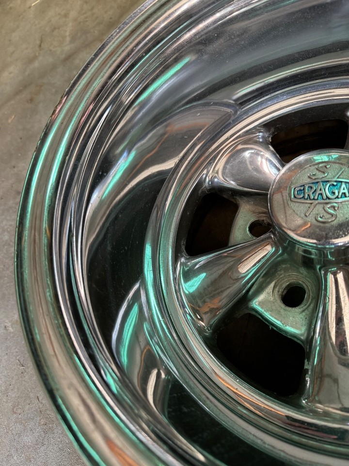 1 14x10 Cragar SS Wheel Deep Dish Uni-Lug Chrome w Original s/s Cap | 4 ...