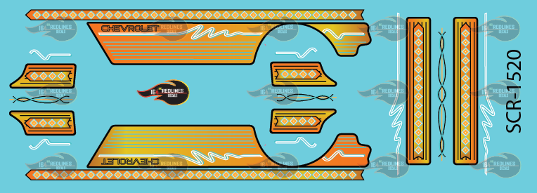 1/64 '55 Chevy "Arizona Fever" Gasser' CUSTOM Decal SCR-1520 | eBay