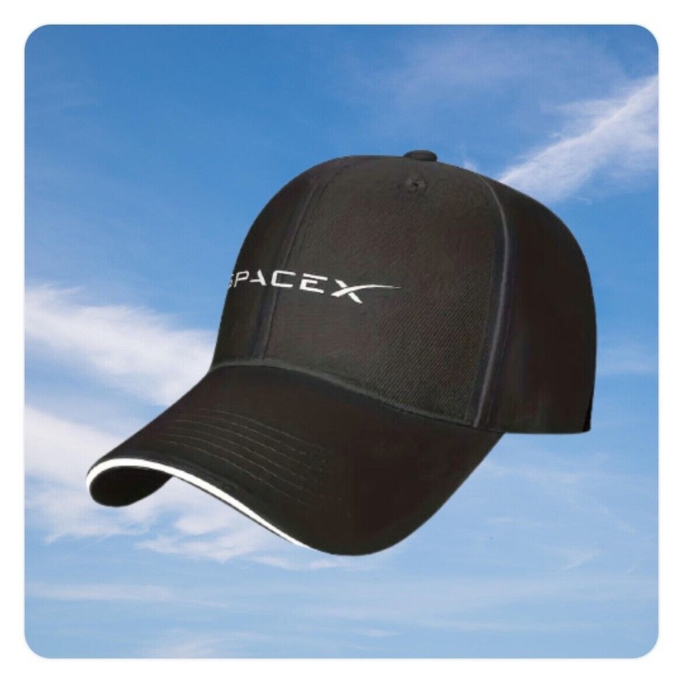 SPACEX Space X Hat Black Rockets Screenprint Baseball Cap Hat Dad Gift ...