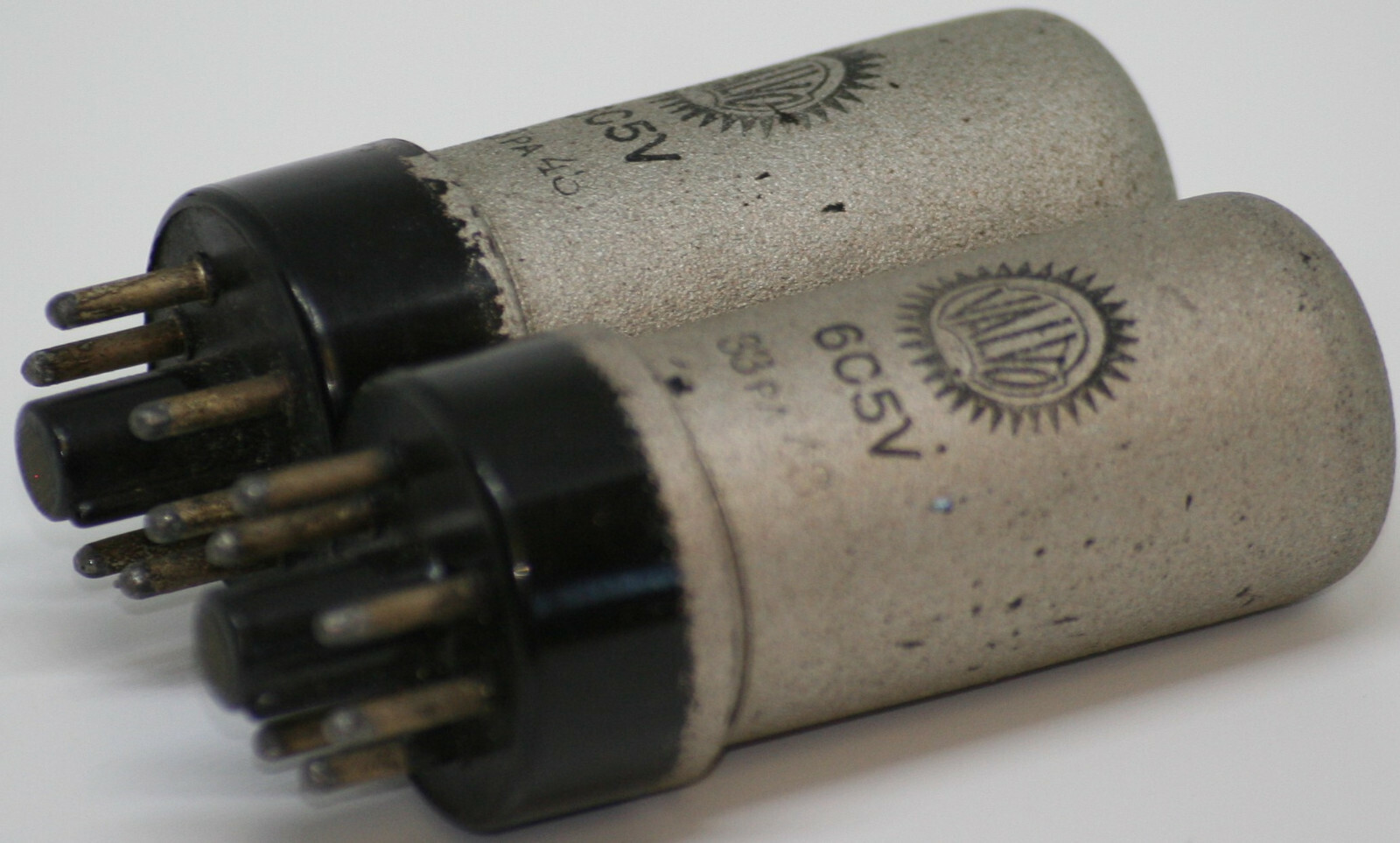 6c5 g tube pair Valvo Germany preamp tubes amplifier 6j7 6j5 l63 6sn7 ...