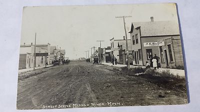 Vintage 1916 Real Picture Postcard RPPC Main Street Middle River ...