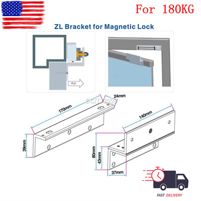 L & Z Bracket for 180KG Electric Magnetic Lock a part of Access control ...