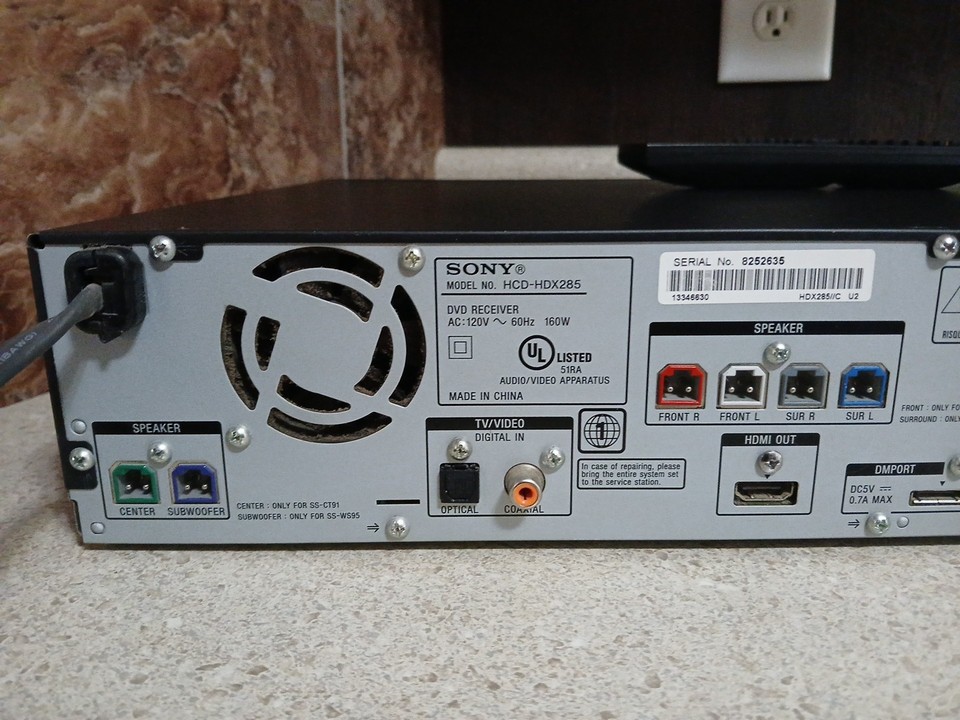 Sony DAV-HDX285 5 Disc DVD/CD AM/FM Home Theater Receiver | eBay