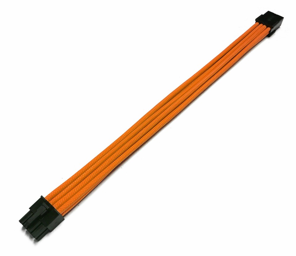 8-Pin Red GPU PSU Sleeved Graphic Card Power Supply Extension + Cable ...