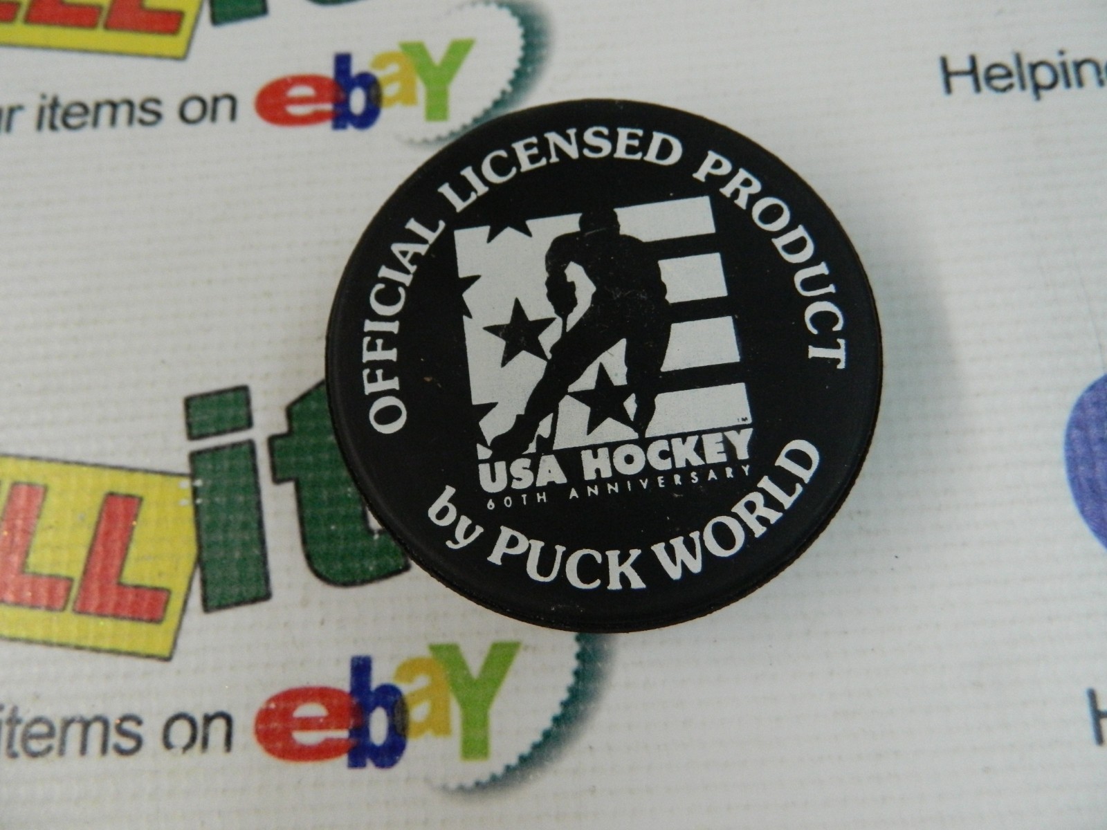 USA Hockey Puck World Cup Inscriptions On Front Of Puck | eBay
